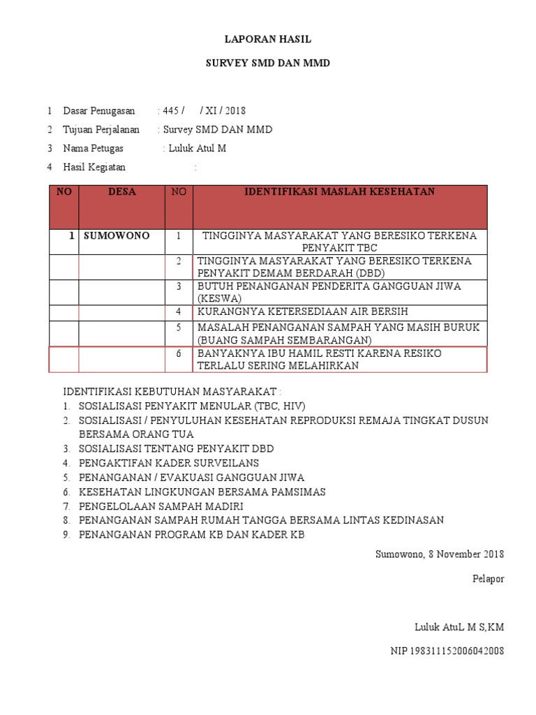Laporan Hasil SMD Dan MMD | PDF