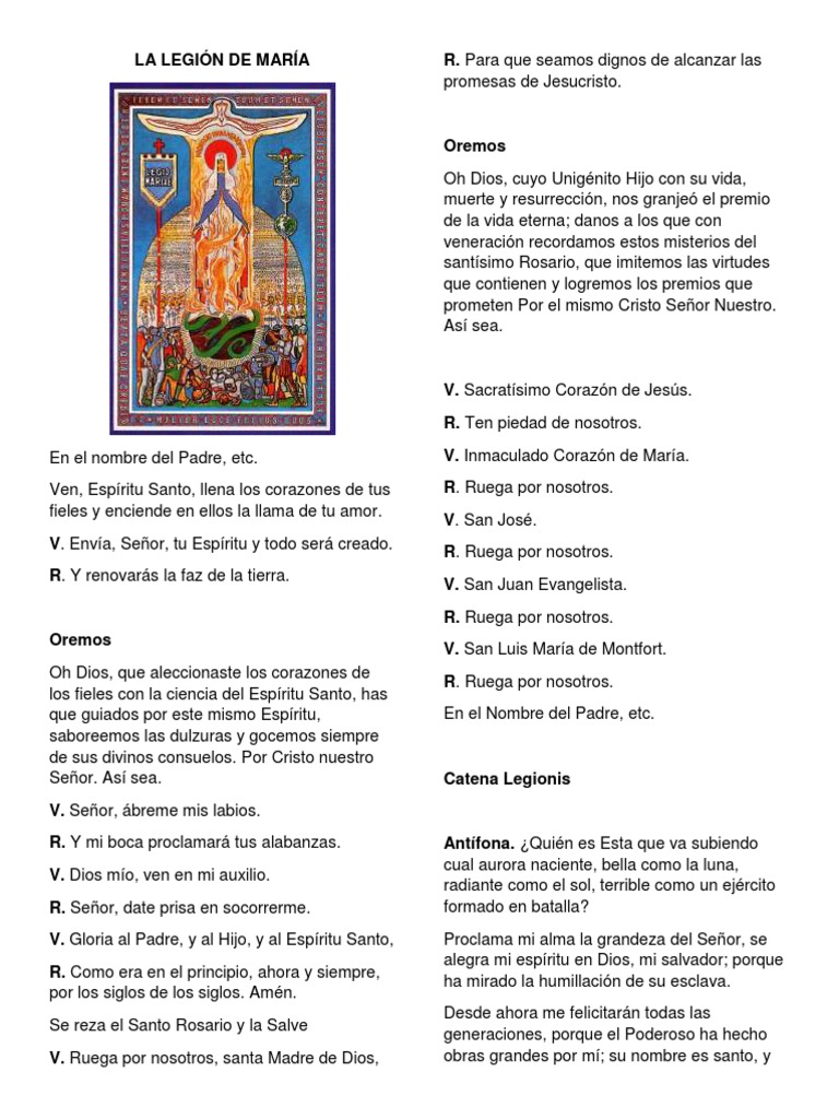 La Legión de María | PDF | María, madre de Jesús | Cristo (título)