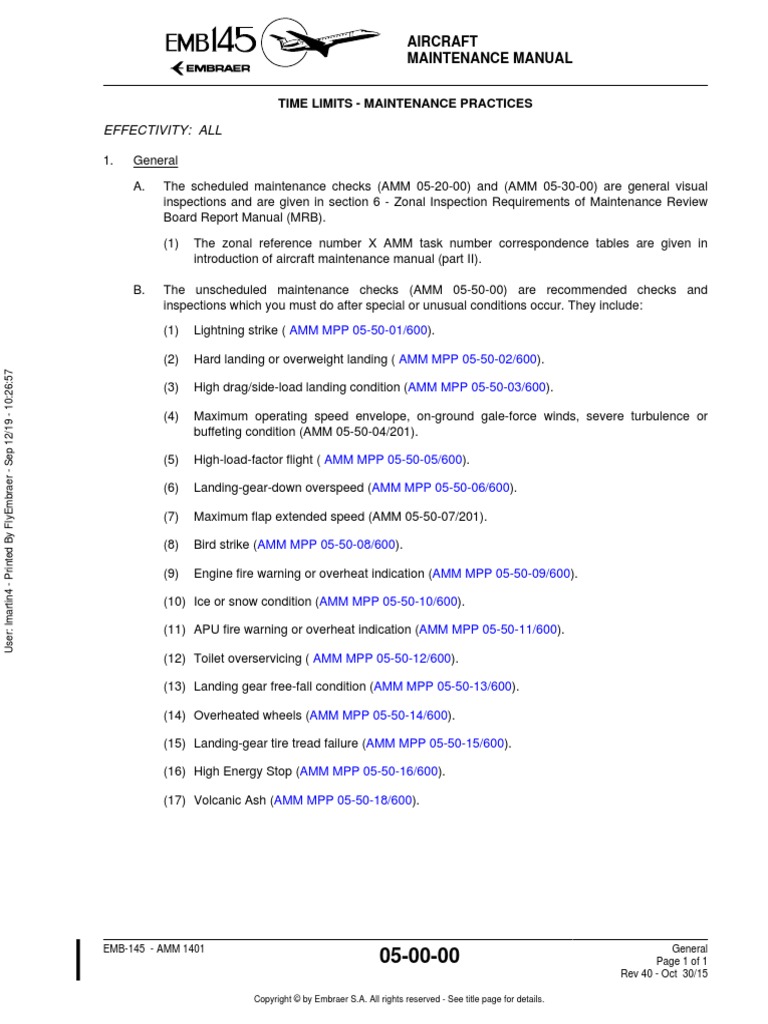 Effectivity: All: Time Limits - Maintenance Practices | PDF | Aviation ...