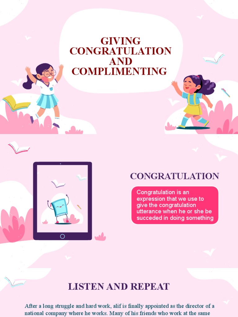 Expressing Support and Appreciation: Dialogues on Congratulating and ...