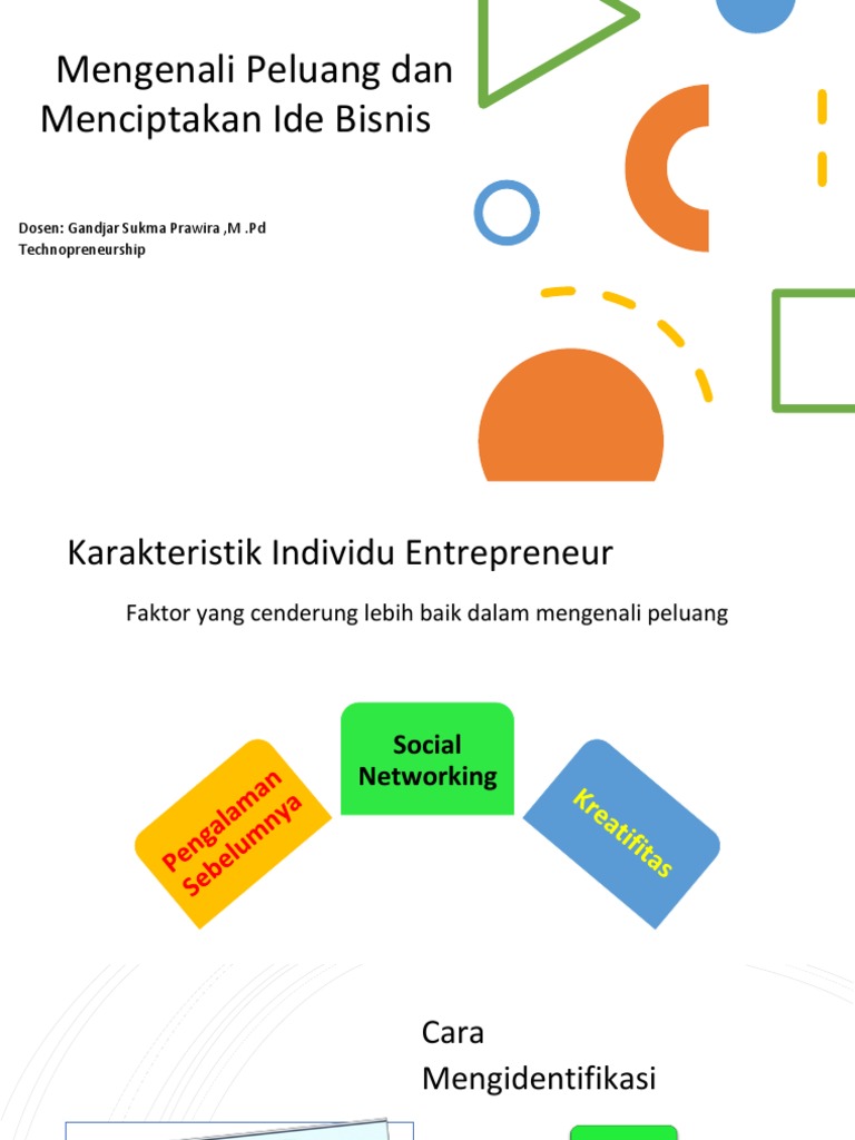 Mengenali Peluang Dan Menciptakan Ide Bisnis | PDF