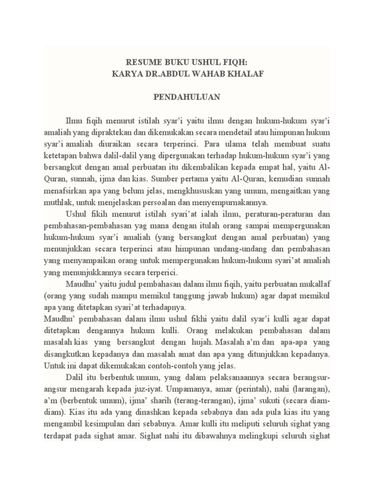 Ushul Fiqh: Dalil dan Metode | PDF