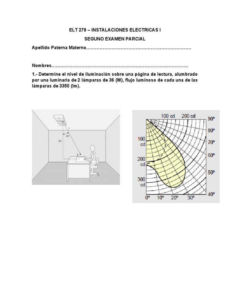 Segundo - Examen - ELT 278-1 | PDF | Ligero | Encendiendo