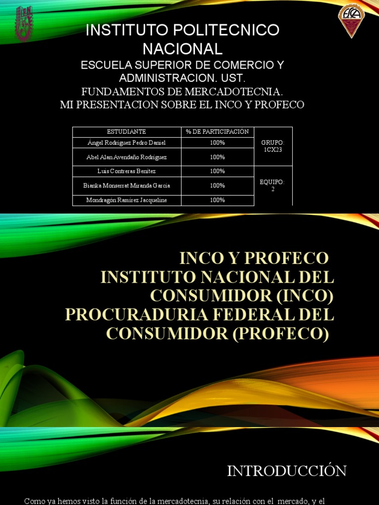 Mi Presentación Sobre El INCO y PROFECO | PDF | Los consumidores ...