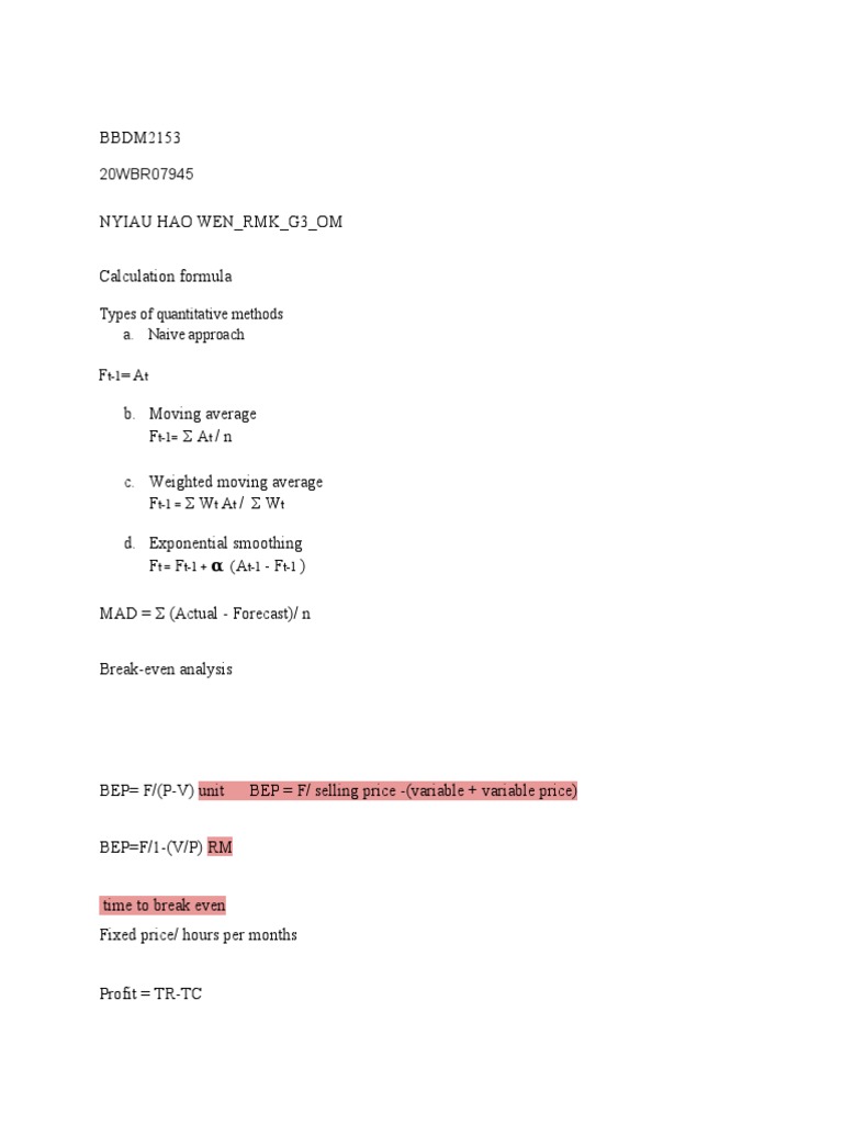 Om Final Guideline | PDF | Forecasting | Sales