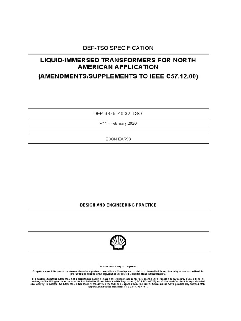 DEP 33654032 - TSO, V44 Feb 2020 | PDF | Transformer | Electrical Wiring