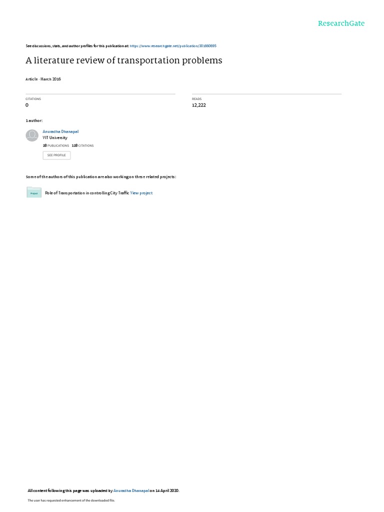 Transportation Problems | PDF | Mathematical Optimization | Linear ...