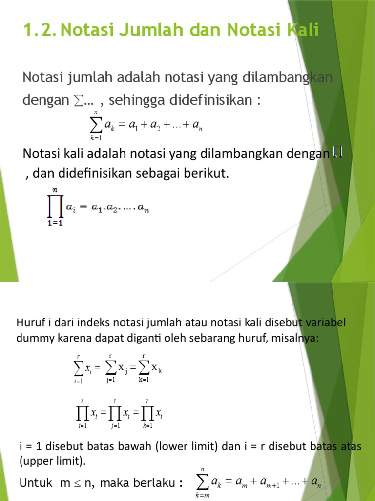 B. Notasi Jumlah Dan Kali | PDF