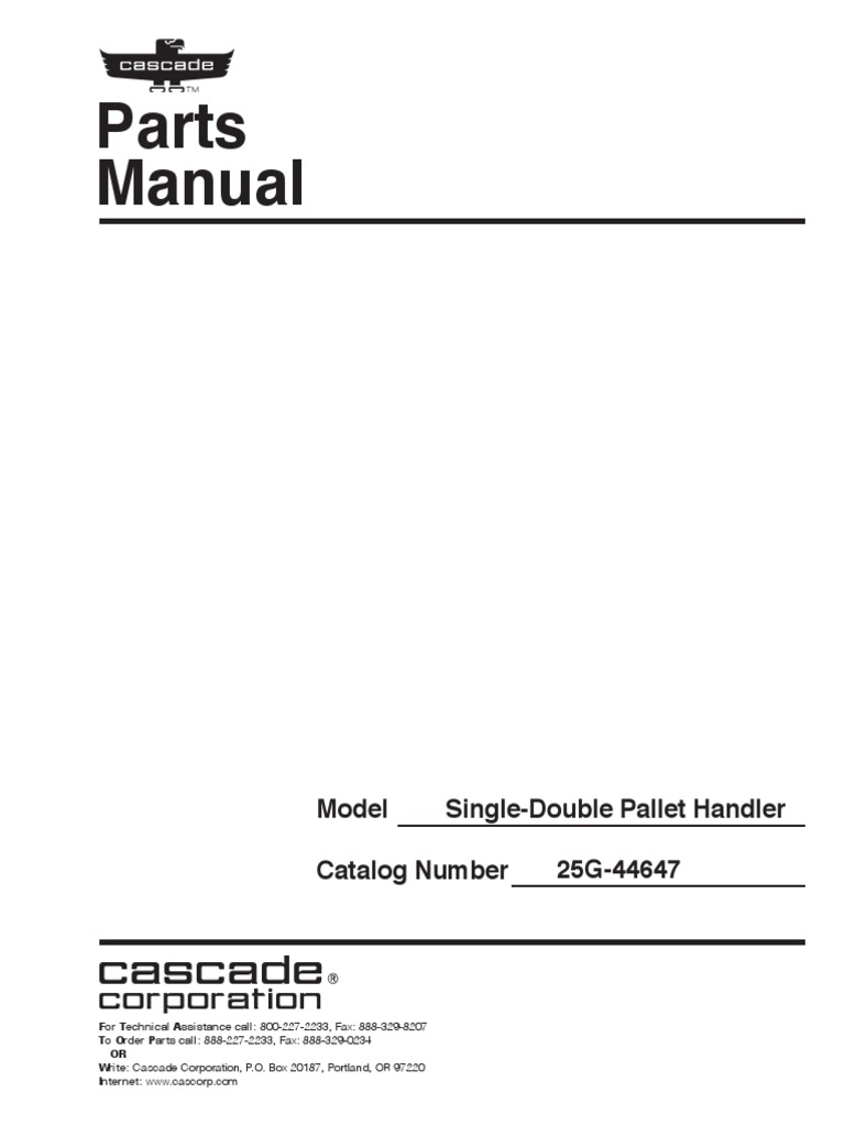 Parts Manual: Cascade | PDF | Joining | Equipment