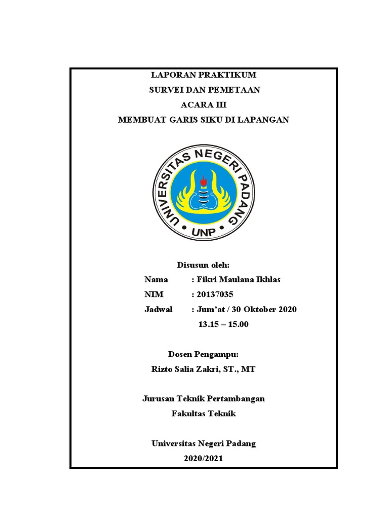 Laporan Praktikum Survei Dan Pemetaan 3 | PDF