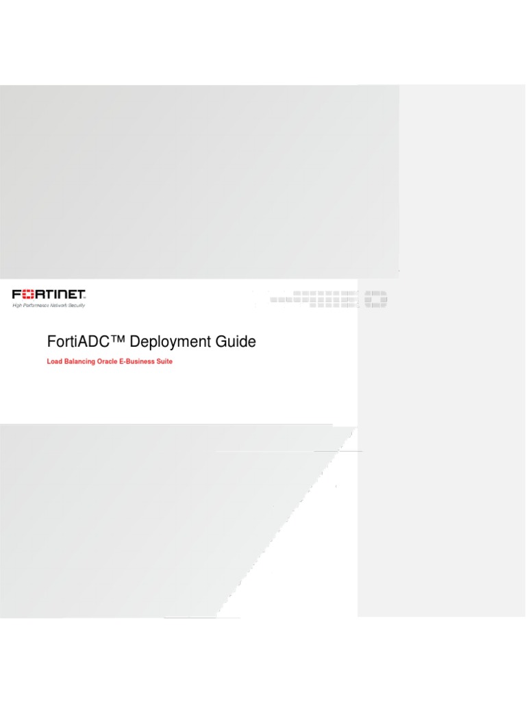 FortiADC Oracle EBS Deployment Guide | PDF | Transport Layer Security | Computer Network