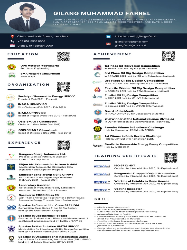 CV - Gilang Muhammad Farrel | PDF