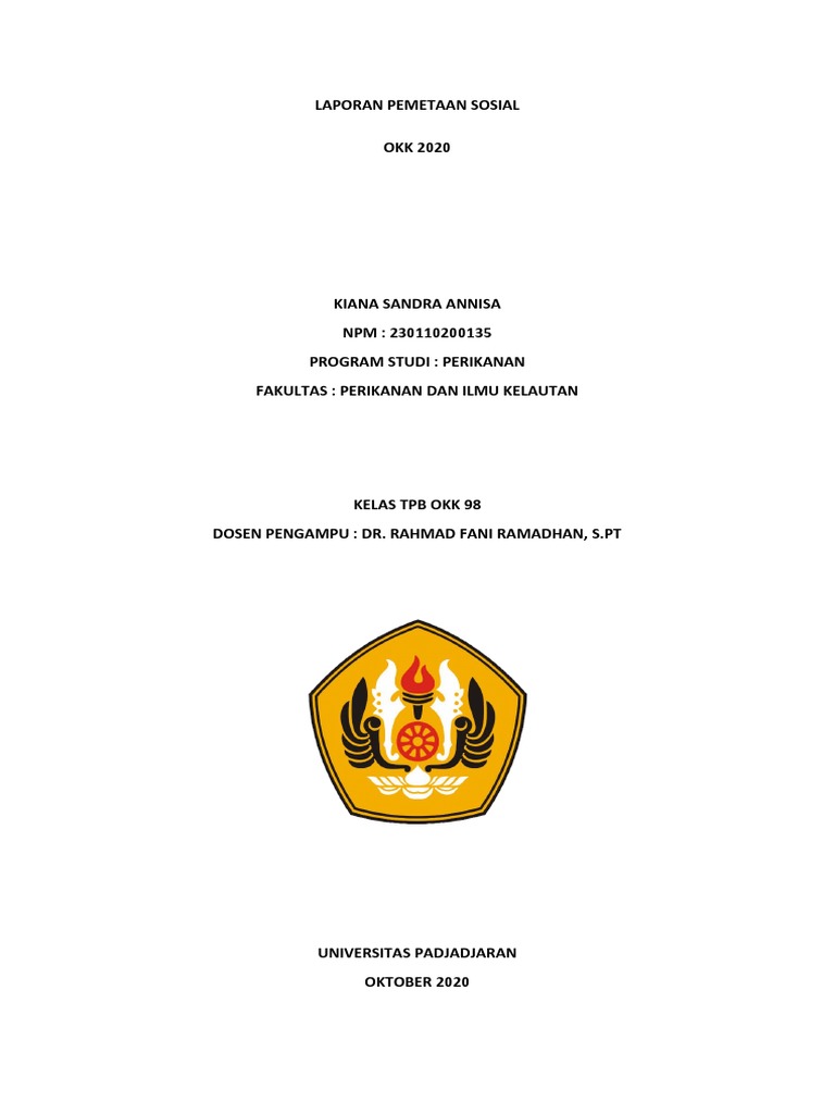 Laporan Pemetaan Sosial Tugas Okk Pdf
