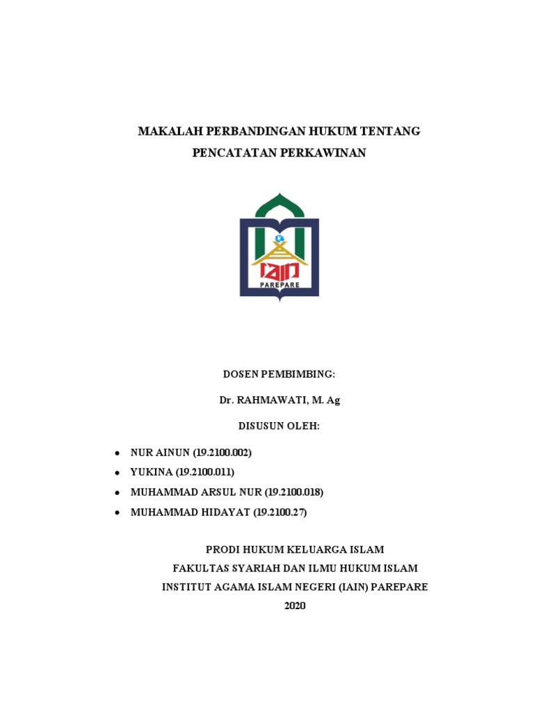 Pencatatan Pernikahan | PDF | Hukum