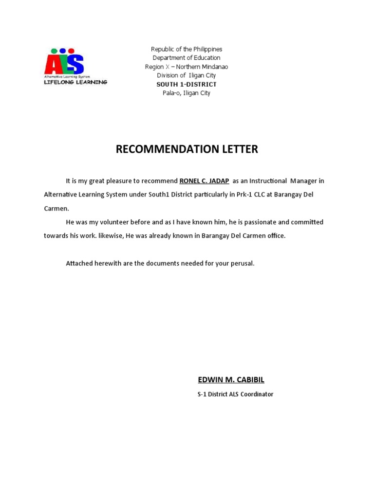 Recommendation Letters | PDF | Behavior Modification | Education Theory