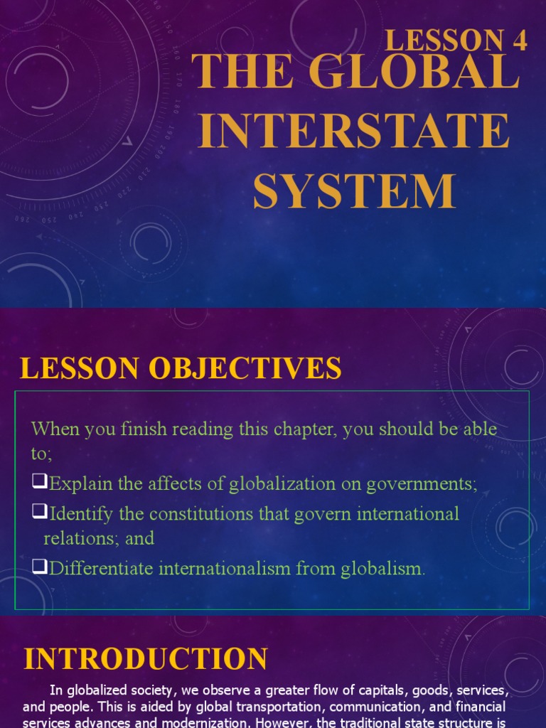 The Global Interstate System: Lesson 4 | PDF | International Monetary ...