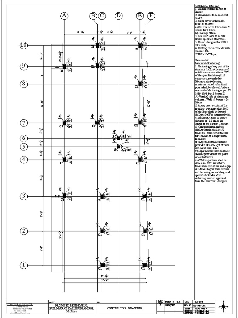 Center Line Drawing | PDF | Building Technology | Materials