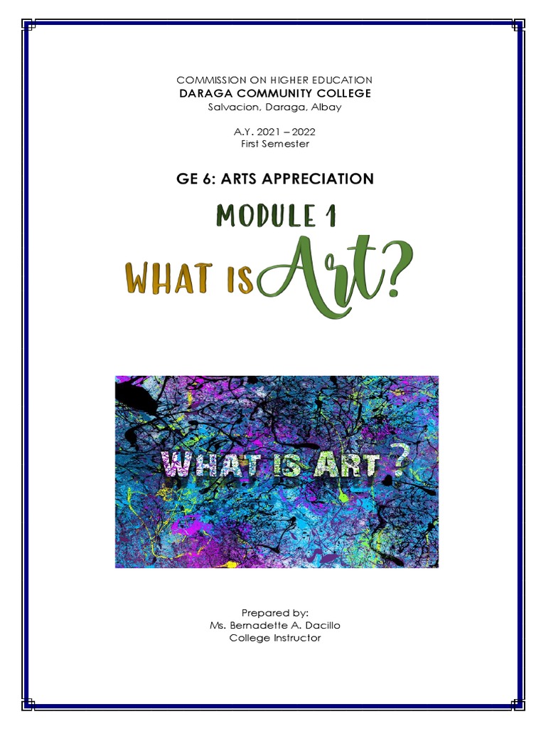 Module 1 Arts | PDF | Abstract Art | Paintings