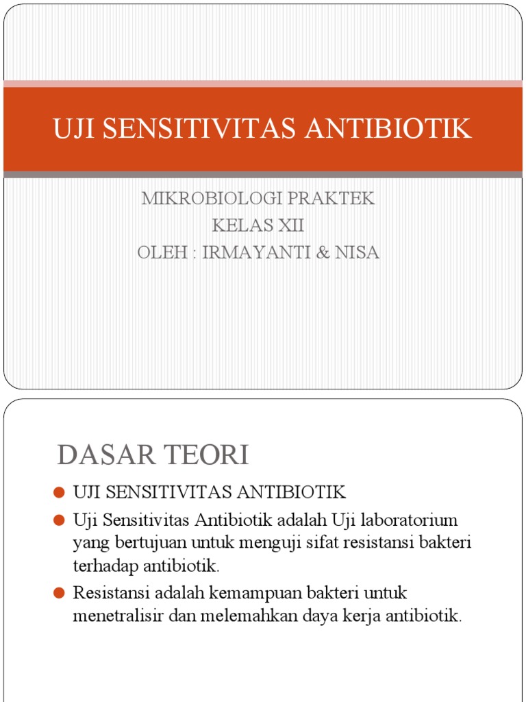 Uji Sensitivitas Antibiotik | PDF
