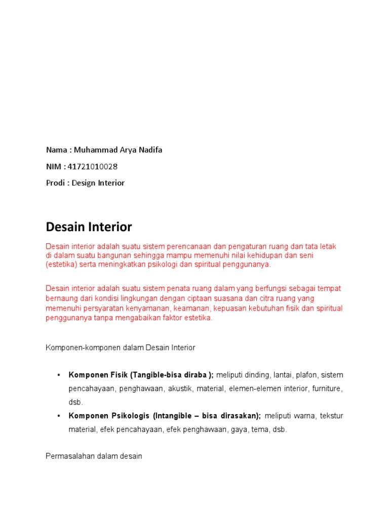 Elemen Visual Dalam Desain Interior | PDF