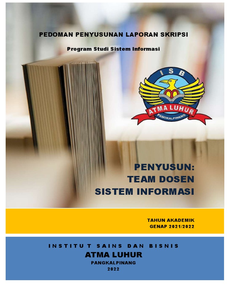 PANDUAN SKRIPSI SI Terbaru Update 20212022 | PDF