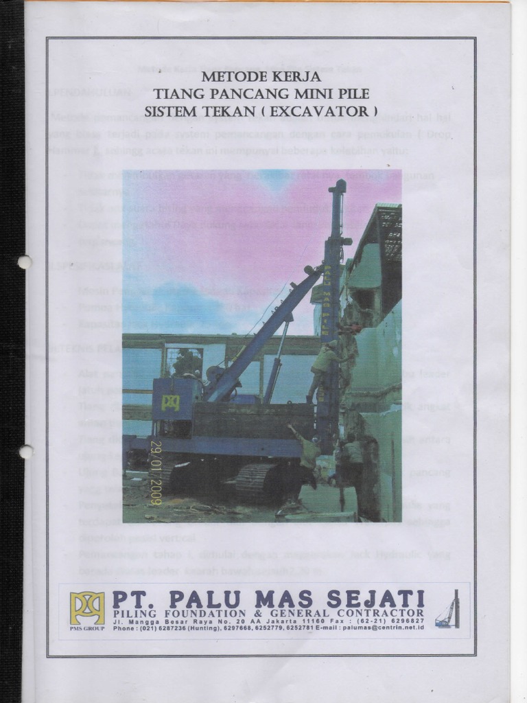 Metode Kerja Excavator | PDF