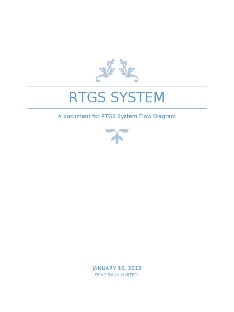 RTGS System Flow Diagram | PDF