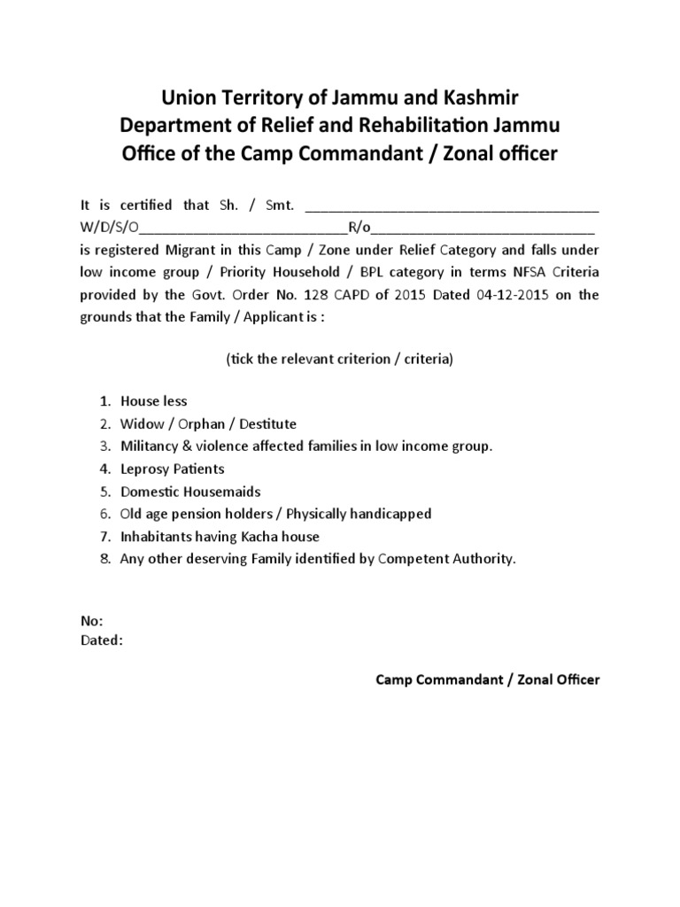 Migrant Registration Certification Form | PDF