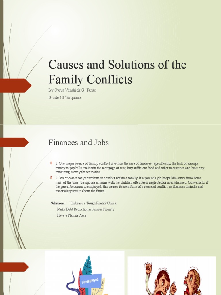 Causes and Solutions of The Family Conflicts: by Cyrus Vendrick G ...