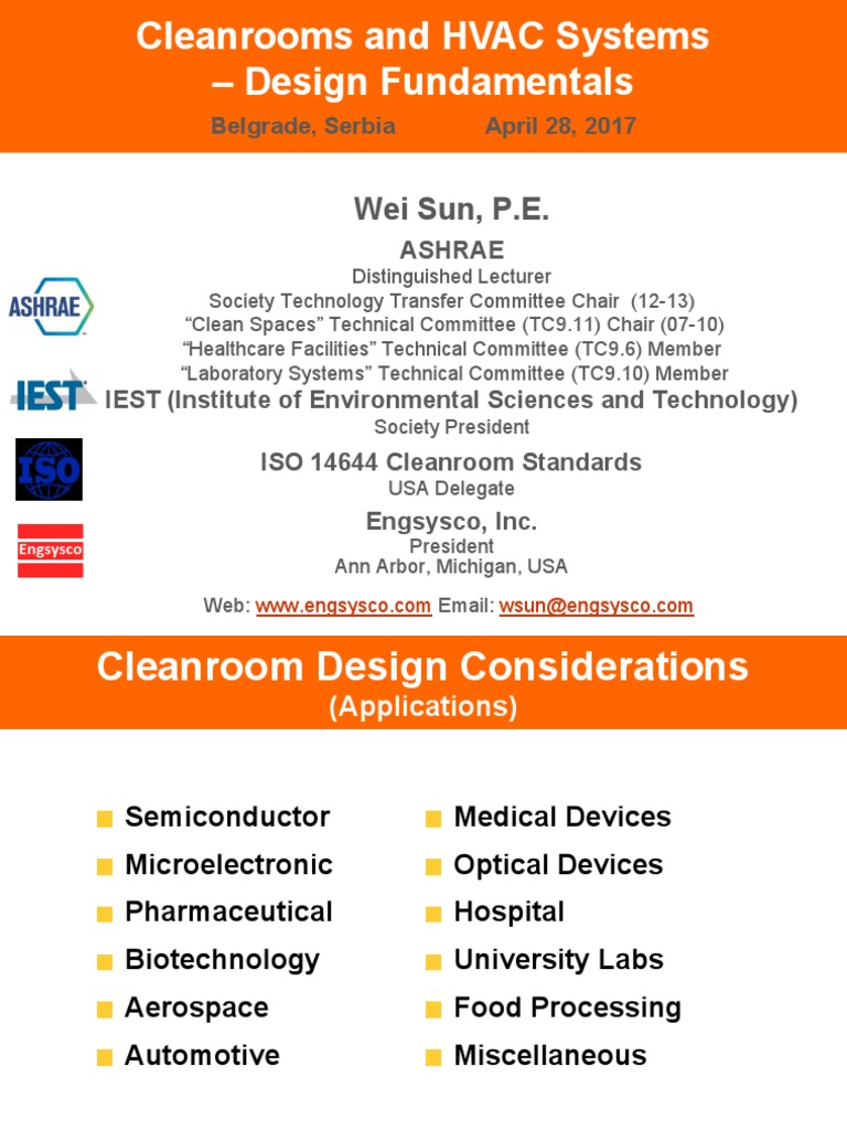 Cleanroom Design & ISO Standards | PDF | Building Engineering | Applied ...