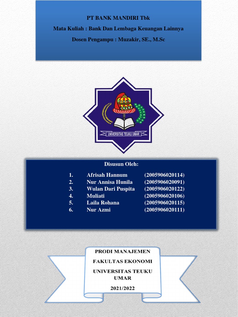 Sejarah dan Profil Bank Mandiri | PDF | Pengelolaan Keuangan & Uang ...