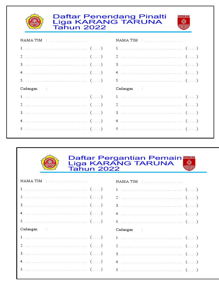 Daftar Penendang Pinalty | PDF