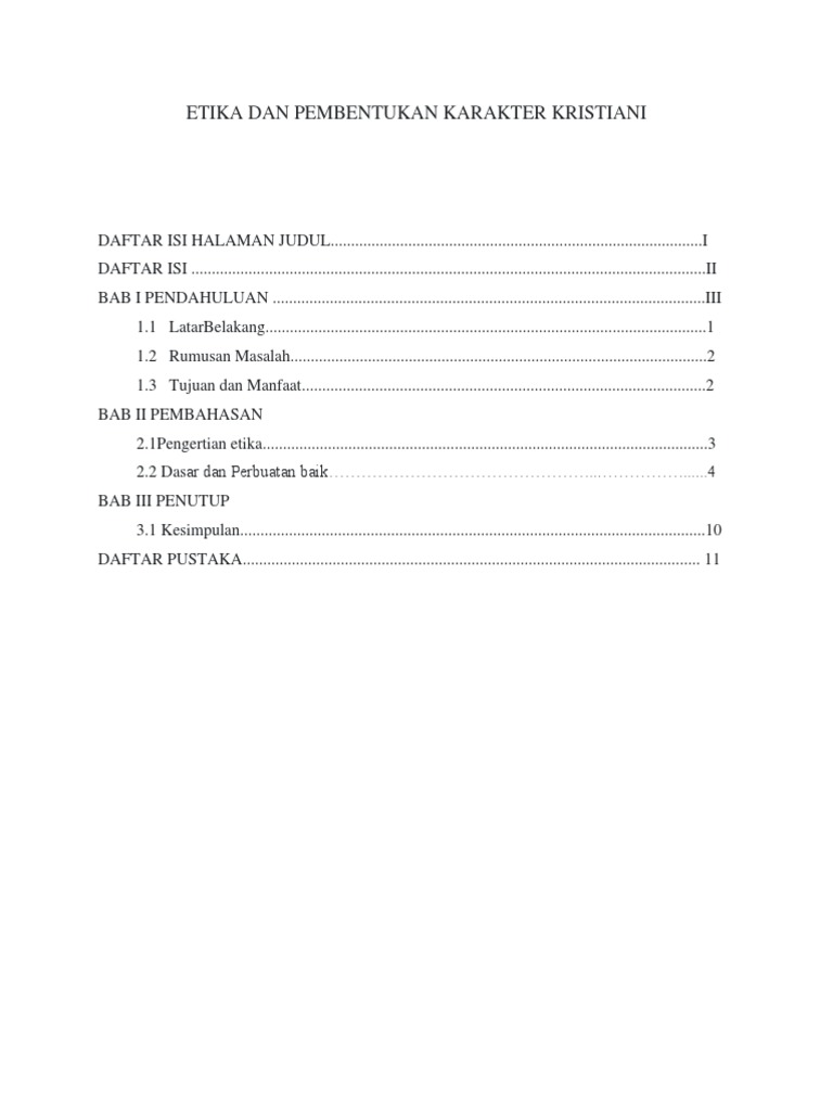 Etika Danpembentukan Karakter Kristiani | PDF