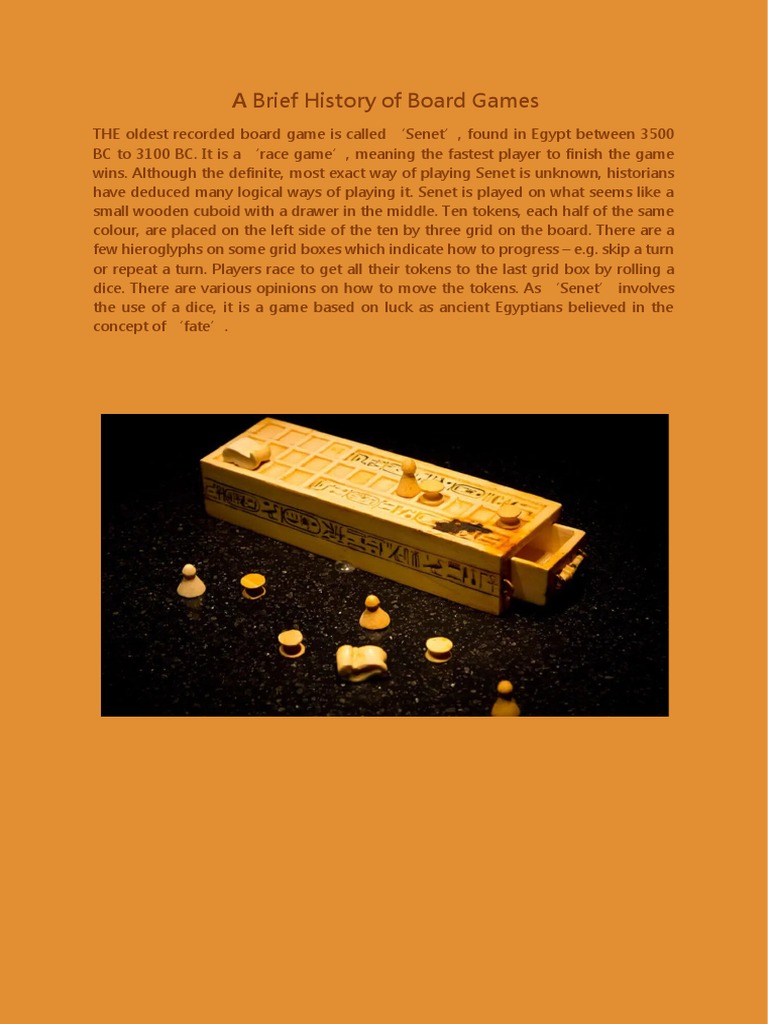 A Brief History of Board Games | PDF | Chess | Luck