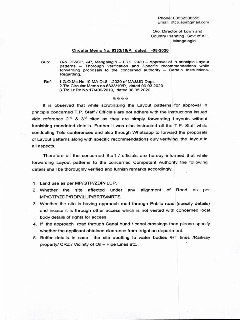 Approval of in Principal Layout Patterns | PDF