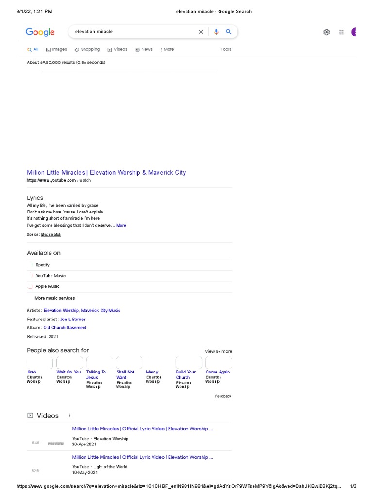 Elevation Miracle | PDF | Miracle