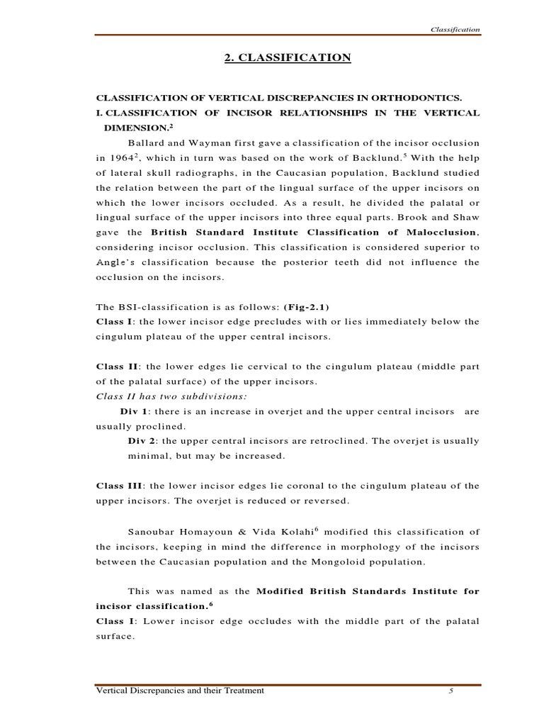 Classification | PDF | Orthodontics | Tooth