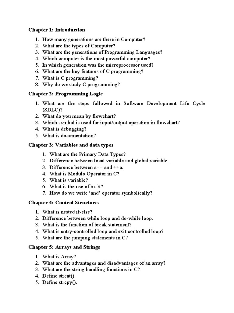 An Introduction to Computer Generations, Programming Languages, and Core C Programming Concepts ...