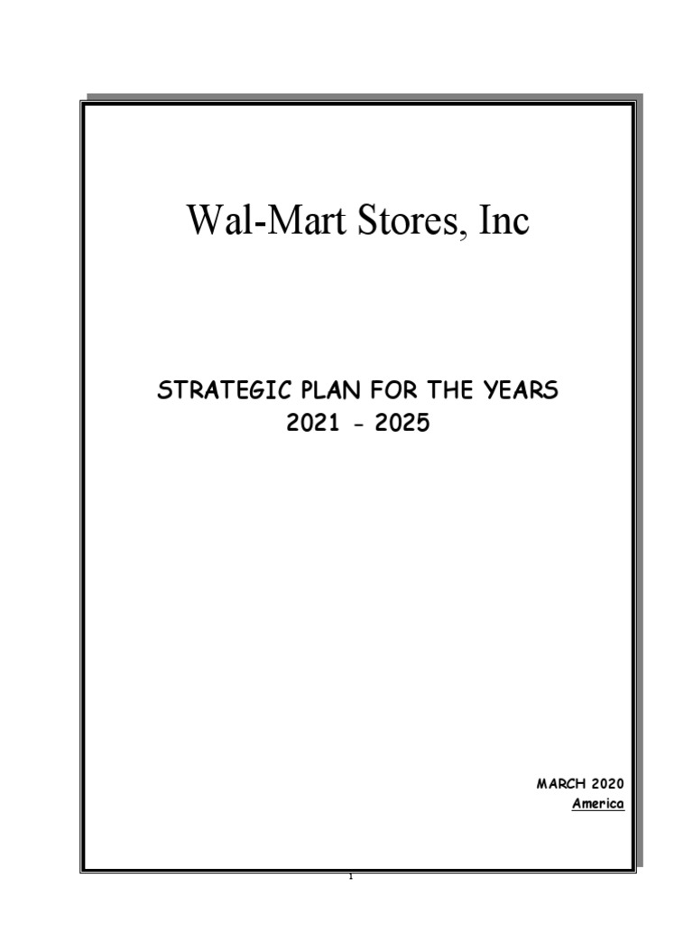 The Walmert Store Strategic Plan | PDF | Walmart | Retail
