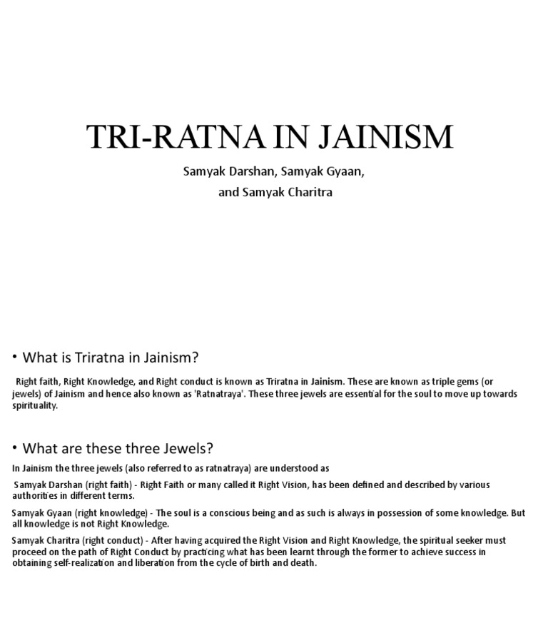Tri-Ratna in Jainism | PDF