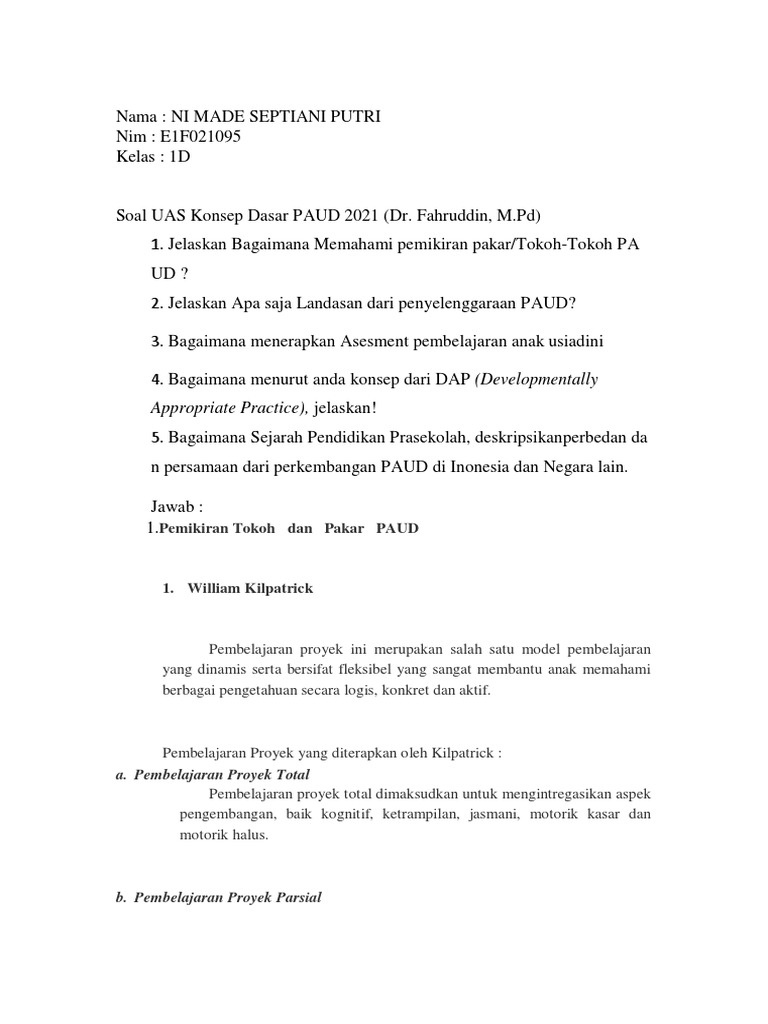 Uas Konsep Dasar (Ni Made Septiani Putri) | PDF