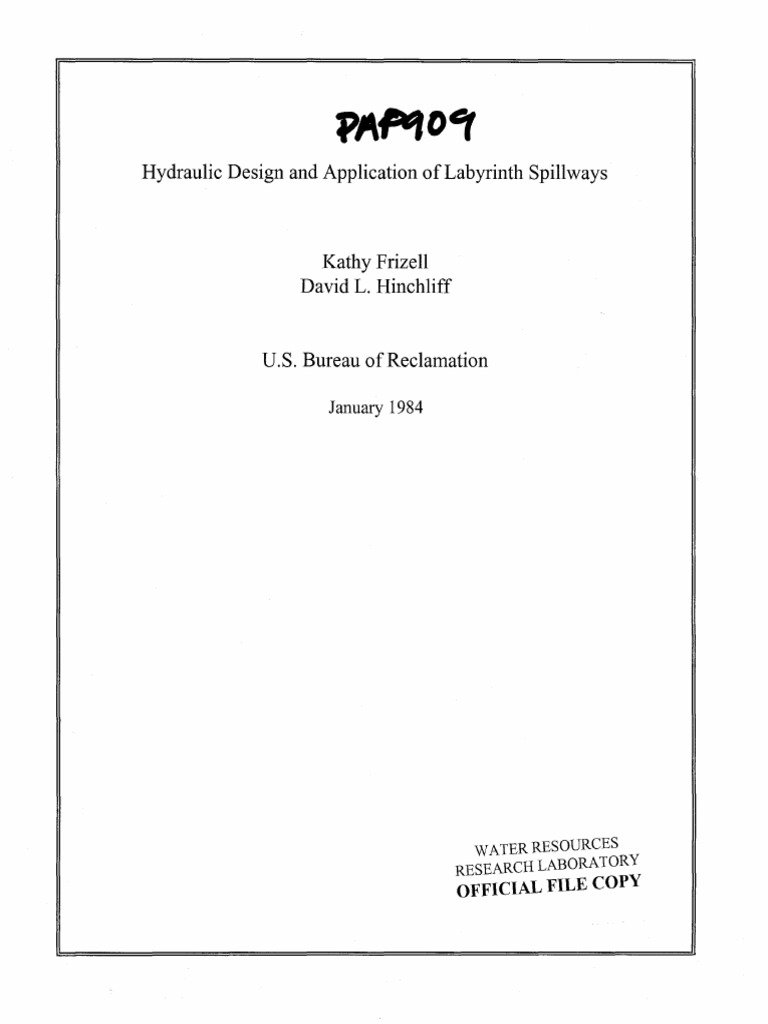 Hydraulic Design of Labyrinth Spillways | PDF | Spillway | Stress ...