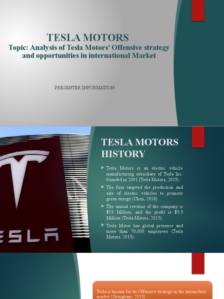 Tesla Motors: Topic: Analysis of Tesla Motors' Offensive Strategy and ...