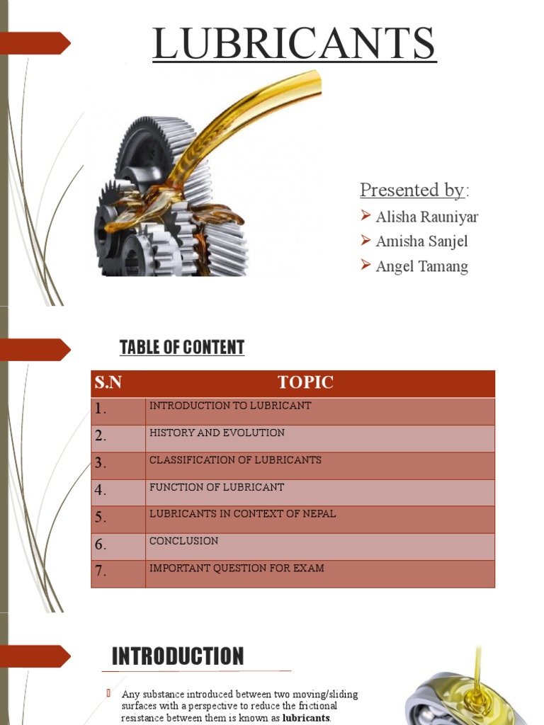 1 Lubricants | PDF | Lubricant | Oil