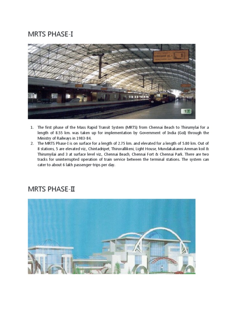 MRTS PHASEs | PDF | Transport | Rail Transport