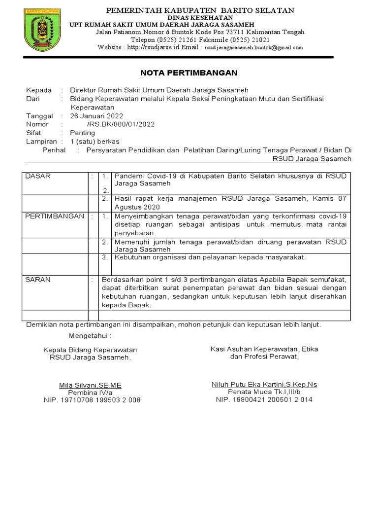 Nota Pertimbangan | PDF
