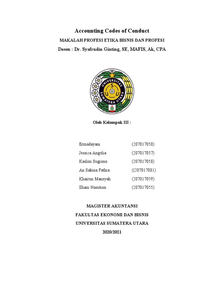 Kelompok 5 - Accounting Codes of Conduct | PDF