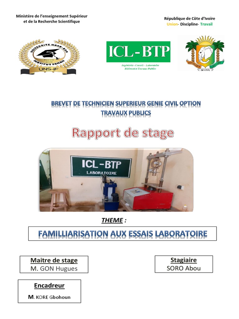 Rapport de stage à ICL-BTP 2021 | PDF | Béton | Ingénierie civile