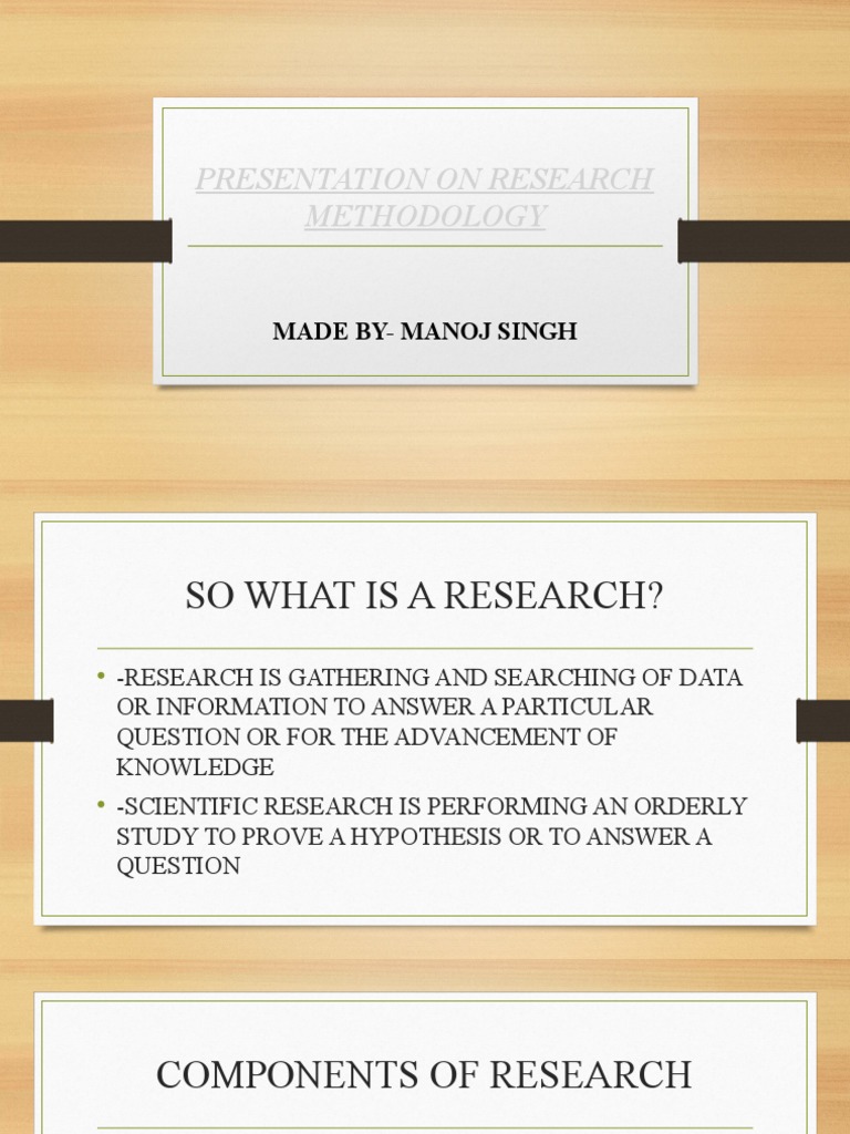 Presentation On Research Methodology | PDF