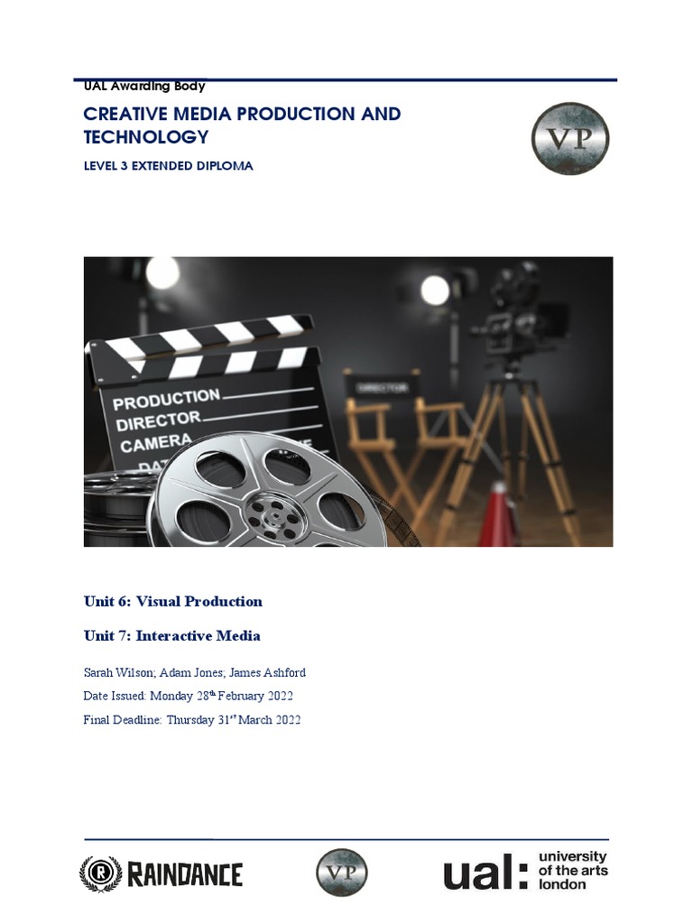 Creative Media Production and Technology: Level 3 Extended Diploma ...